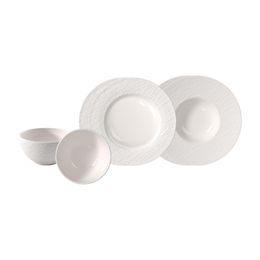 Villeroy & Boch Geschirr-Set VILLEROY & BOCH "Starter-Set Manufacture Ice 6er Set wei&szlig;", wei&szlig;, 6, Porzellan, Geschirr-Sets, Geschirr-Set, Sp&uuml;lmaschinenfest, Mikrowellensicher