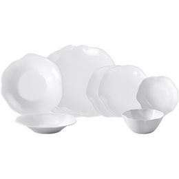 Villeroy & Boch Geschirr-Set VILLEROY & BOCH "Einsteiger-Set Pura 8er Set wei&szlig;", wei&szlig;, 8, Porzellan, Geschirr-Sets, Geschirr-Set, Sp&uuml;lmaschinenfest, Mikrowellensicher
