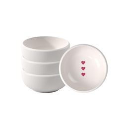 Dipschale "Dipschalen With Love &oslash; 8 cm 6er Set wei&szlig;", wei&szlig;, B:8cm H:3,5cm L:8cm T:8cm &Oslash;:8cm, LIKE. BY VILLEROY & BOCH, Sch&uuml;sseln, Dipschale, Sp&uuml;lmaschinengeeignet, Mikrowellengeeignet