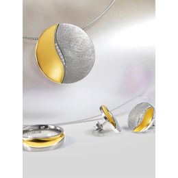 Kette mit Anh&auml;nger Lady, bicolor, Halsketten, Damen, Edelstahl Metall Titan, Edelstahl, Metall, Titan
