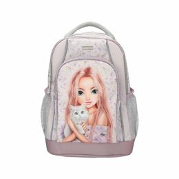 Rucksack Depesche "Schulrucksack BLOOMING KITTY TOPModel 19 x 30 x 40 cm flieder", Kinder, Gr. B/H/T: 30cm x 40cm x 19cm, flieder, Polyester, Rucks&auml;cke Rucksack