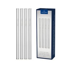 Villeroy & Boch Trinkhalme VILLEROY & BOCH "Glas Trinkhalme Purismo Bar 15 cm 4er Set transparent", bunt (transparent), B:2cm H:15cm L:2cm T:2cm &Oslash;:0,9cm, Glas, K&uuml;chenhelfer-Sets