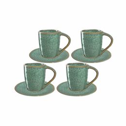 Espressotasse Leonardo "Espressotassen Matera 8er Set", gr&uuml;n, B:2cm H:2cm, Keramik, Trinkgef&auml;&szlig;e, Espressotasse, Ideal f&uuml;r den Alltag, sp&uuml;lmaschinengeeignet, mikrowellengeeignet