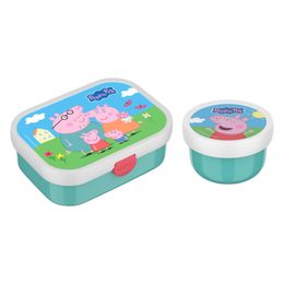 Lunchbox Mepal "Obst- und Bentobox Campus (2025) 300 & 750 ml 2er Set", bunt (peppa pig), B:2cm H:2cm L:2cm, Kunststoff, Lebensmittelaufbewahrungsbeh&auml;lter, Lunchbox, Sp&uuml;lmaschinengeeignet