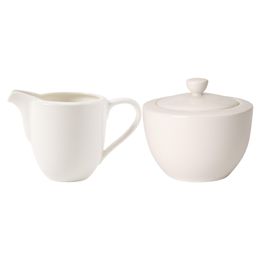Villeroy & Boch Milch- und Zuckerset VILLEROY & BOCH "Milch & Zucker Set For Me 2er Set wei&szlig;", wei&szlig;, 2, Porzellan, Geschirr-Sets, Sp&uuml;lmaschinenfest, Mikrowellensicher