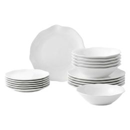Villeroy & Boch Geschirr-Set VILLEROY & BOCH "Teller-Set Pura 18er Set wei&szlig;", wei&szlig;, 18, Porzellan, Geschirr-Sets, Geschirr-Set, Sp&uuml;lmaschinenfest, Mikrowellensicher
