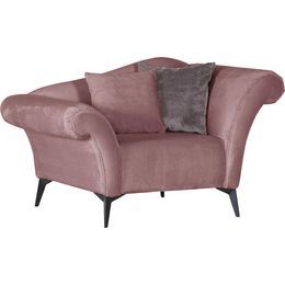 Sessel GUTMANN FACTORY, rosa (ros&eacute;, wei&szlig;, grau), B:138cm H:83cm T:85cm, 100% Polyester, Sessel, Sessel