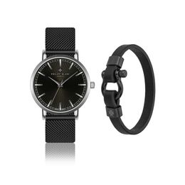 Quarzuhr PHILIPP BLANC "SPA2-3", schwarz, Armbanduhren, Herren, Quarzuhr