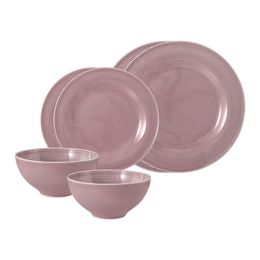 Geschirr-Set Seltmann Weiden "Basic-Set Beat Color Glaze 6er Set", rosa (altrosa), 6, Porzellan, Geschirr-Sets, Geschirr-Set, Sp&uuml;lmaschinengeeignet, Mikrowellenfest, Ofenfest