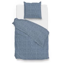 Bettw&auml;sche ZO HOME "Zohome Bettw&auml;sche Lino", blau (urban, blau), B/L: 135cm x 200cm, 1 Stk., 1 Stk., Renforc&eacute;, B/L: 80cm x 80cm, 2 Stk., Renforc&eacute;, Obermaterial: 100% Baumwolle, Bettw&auml;sche, Bettw&auml;sche, Bettw&auml;sche aus 100% Baumwolle, hochwertige Renforc&eacute;, ab 135x200 cm.