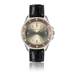 Quarzuhr PHILIPP BLANC "PA7-S070S", schwarz (schwarz croco), Armbanduhren, Herren, Quarzuhr