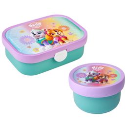 Lunchbox Mepal "Obst- und Bentobox Paw Patrol Girls Campus 300 & 750 ml t&uuml;rkis-lila", bunt (t&uuml;rkis, lila), B:2cm H:2cm L:2cm, Kunststoff, Lebensmittelaufbewahrungsbeh&auml;lter, Lunchbox