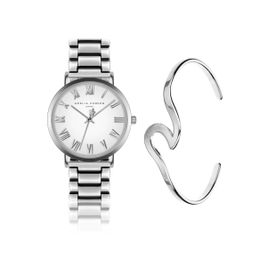 Quarzuhr AMELIA PARKER "SAB7-2", silber, Armbanduhren, Damen, Quarzuhr