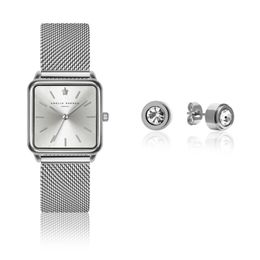 Quarzuhr AMELIA PARKER "SAC5-2", silber, Armbanduhren, Damen, Quarzuhr