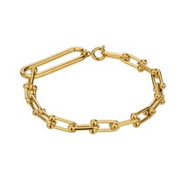 Armband ISABELLA FORD "FB009G", gold, Armb&auml;nder, Damen, 18,5cm., Edelstahl, Armband
