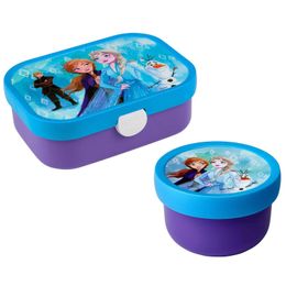 Lunchbox Mepal "Obst- und Bentobox Frozen 2 Campus 300 & 750 ml blau-violett", bunt (blau, violett), B:2cm H:2cm L:2cm, Kunststoff, Lebensmittelaufbewahrungsbeh&auml;lter, Lunchbox