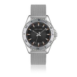 Quarzuhr MARC LAUDER "ME1-B010S", silber, Armbanduhren, Herren, Quarzuhr