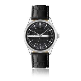 Quarzuhr MARC LAUDER "MF6-S072S", schwarz, Armbanduhren, Herren, Quarzuhr