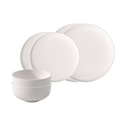 Villeroy & Boch Geschirr-Set VILLEROY & BOCH "Basic-Set Afina 6er Set wei&szlig;", wei&szlig;, 6, Porzellan, Geschirr-Sets, Geschirr-Set, Sp&uuml;lmaschinengeeignet, Mikrowellenfest