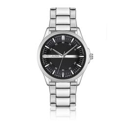 Quarzuhr MARC LAUDER "MF6-B262S", silber, Armbanduhren, Herren, Quarzuhr