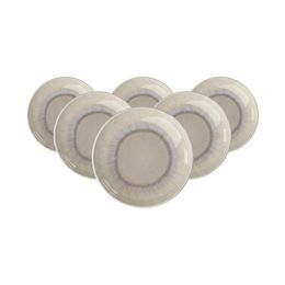 Fr&uuml;hst&uuml;cksteller "Teller Perlemor Sand &oslash; 16 cm 6er Set beige", beige, B:16cm H:2,9cm L:16cm T:16cm &Oslash;:16cm, LIKE. BY VILLEROY & BOCH, Speiseteller, Sp&uuml;lmaschinengeeignet, Mikrowellengeeignet