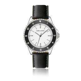 Quarzuhr MARC LAUDER "MF4-S010S", schwarz, Armbanduhren, Herren, Quarzuhr