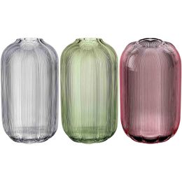 Villeroy & Boch Dekovase VILLEROY & BOCH "Vasen-Set Fleur 28 cm 3er Set bunt", transparent (bunt), B:16cm H:28cm T:16cm &Oslash;:16cm, Vasen, Sp&uuml;lmaschinenfest