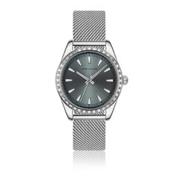 Quarzuhr MARC LAUDER "MD9-B018S", silber, Armbanduhren, Damen, Quarzuhr