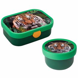 Lunchbox Mepal "Obst- und Bentobox Wild Tiger Campus 300 & 750 ml bunt", bunt, B:2cm H:2cm L:2cm, Kunststoff, Lebensmittelaufbewahrungsbeh&auml;lter, Lunchbox