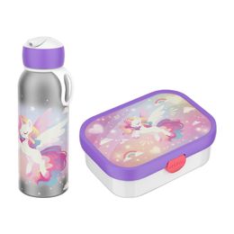 Lunchbox Mepal "Lunchset mit Thermoflasche Campus 2er Set", bunt (unicorn glow), B:2cm H:2cm L:2cm, Kunststoff, Lebensmittelaufbewahrungsbeh&auml;lter, Lunchbox, Sp&uuml;lmaschinengeeignet