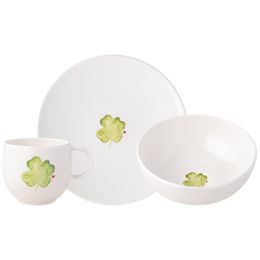 Villeroy & Boch Geschirr-Set VILLEROY & BOCH "Fr&uuml;hst&uuml;cksset Good Luck With Love 3er Set bunt", bunt, 3, Porzellan, Geschirr-Sets, Geschirr-Set, Sp&uuml;lmaschinengeeignet, Mikrowellengeeignet