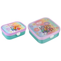 Lunchbox Mepal "Brotdosen-Set Campus (2025) 2er Set", bunt (paw patrol girls), B:2cm H:2cm L:2cm, Kunststoff, Lebensmittelaufbewahrungsbeh&auml;lter, Lunchbox, Sp&uuml;lmaschinenfest