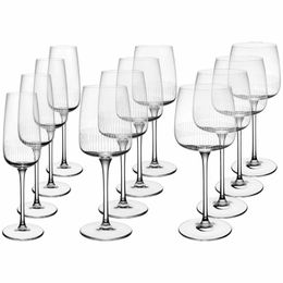 Villeroy & Boch Gl&auml;ser-Set VILLEROY & BOCH "Wein- und Sektgl&auml;ser Afina 12er Set transparent", transparent, B:2cm H:2cm, Kristallglas, Trinkgef&auml;&szlig;e, Sp&uuml;lmaschinenfest