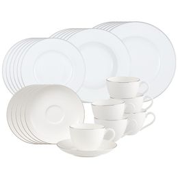 Villeroy & Boch Geschirr-Set VILLEROY & BOCH "Kombiservice Anmut Platinum No.1 30er Set wei&szlig;", wei&szlig;, 30, Porzellan, Geschirr-Sets, Geschirr-Set, Sp&uuml;lmaschinengeeignet
