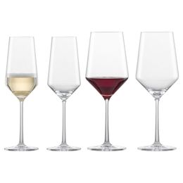 Gl&auml;ser-Set ZWIESEL GLAS "Date Night Set Pure 4er Set transparent", transparent, B:2cm H:2cm, Glas, Trinkgef&auml;&szlig;e, Sp&uuml;lmaschinengeeignet