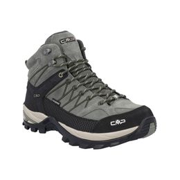 Wanderschuh CMP "Rigel Mid WP", Damen, Gr. 40, grau (grau, gr&uuml;n), Obermaterial: 100% Rindsleder Leather cow., Schuhe Wanderschuh