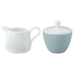 Milch- und Zuckerset Seltmann Weiden "Milch- und Zucker-Set Life Fashion je 260 ml", blau (gr&uuml;n chic), 2, Porzellan, Geschirr-Sets, Sp&uuml;lmaschinengeeignet, Mikrowellenfest, Ofenfest