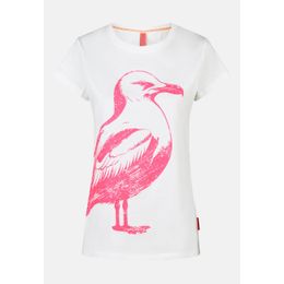 T-Shirt SALZHAUT "Shirt ABBELDWATSCH", Damen, Gr. L, wei&szlig; (sanftes wei&szlig;), Obermaterial: 100% Baumwolle CO., Shirts T-Shirt