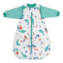 Babyschlafsack SCHLUMMERSACK "Schlafsack ohne F&uuml;&szlig;en 1.0 Tog", Baby, Gr. L: 80cm, gr&uuml;n (meerjungfrau), Obermaterial: 100% Baumwolle CO., Schlafs&auml;cke