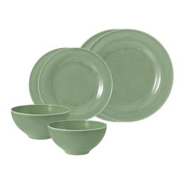 Geschirr-Set Seltmann Weiden "Basic-Set Beat Color Glaze 6er Set", salbeigr&uuml;n, 6, Porzellan, Geschirr-Sets, Geschirr-Set, Sp&uuml;lmaschinengeeignet, Mikrowellenfest, Ofenfest