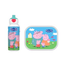 Lunchbox Mepal "Lunchset Campus 2er Set", bunt (peppa pig), B:2cm H:2cm L:2cm, ABS-Kunststoff, Lebensmittelaufbewahrungsbeh&auml;lter, Lunchbox
