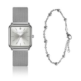 Quarzuhr AMELIA PARKER "SAC5-3", silber, Armbanduhren, Damen, Quarzuhr