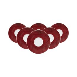 Untertasse Seltmann Weiden "Untertassen Life Christmas &oslash; 16,4 cm 6er Set rot", rot, B:16,4cm H:2cm L:16,4cm T:16,4cm &Oslash;:16,4cm, Speiseteller, Sp&uuml;lmaschinengeeignet, Mikrowellengeeignet, Ofenfest, Salamandergeeignet, K&uuml;hlschrankgeeignet, Gefrierschrankgeeignet