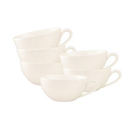 Tasse Seltmann Weiden "Teetassen Savona Fine Diamond 170 ml creme", beige (creme), B:9cm H:4,3cm, Porzellan, Trinkgef&auml;&szlig;e, Tasse, Sp&uuml;lmaschinenfest, Mikrowellensicher, Ofenfest