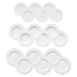 Villeroy & Boch Geschirr-Set VILLEROY & BOCH "Kombiservice Royal wei&szlig;", wei&szlig;, 18, Porzellan, Geschirr-Sets, Geschirr-Set, Sp&uuml;lmaschinengeeignet, Mikrowellenfest