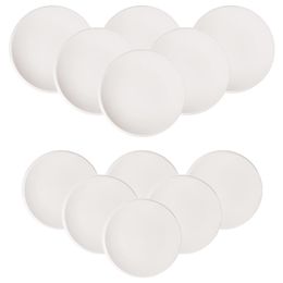 Villeroy & Boch Geschirr-Set VILLEROY & BOCH "Teller-Set NewMoon 12er Set wei&szlig;", wei&szlig;, 12, Porzellan, Geschirr-Sets, Geschirr-Set, Sp&uuml;lmaschinengeeignet, Mikrowellenfest