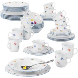 Geschirr-Set Seltmann Weiden "Kombiservice Sonate Nostalgie 42er Set bunt", bunt, 42, Porzellan, Geschirr-Sets, Geschirr-Set, Sp&uuml;lmaschinengeeignet, Mikrowellengeeignet, Ofenfest, Salamandergeeignet, K&uuml;hlschrankgeeignet, Gefrierschrankgeeignet
