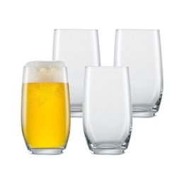 Schott Zwiesel Bierglas SCHOTT-ZWIESEL "Bierbecher For you 330 ml 4er Set transparent", bunt (transparent), B:6,9cm H:12cm &Oslash;:6,9cm, Glas, Trinkgef&auml;&szlig;e, Sp&uuml;lmaschinengeeignet