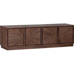 Lowboard Woood "Sun mit 4 T&uuml;ren und recyceltem Teakholz", braun, B:150cm H:45cm T:44cm, Massivholz, Sideboards, Lowboard, Recyceltes Teakholz, tropisches Hartholz mit gerader Maserung