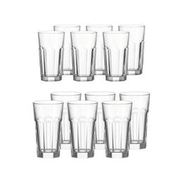 Longdrinkglas Leonardo "Longdrinkgl&auml;ser Rock 24er Set transparent", bunt (transparent), B:2cm H:2cm, Glas, Trinkgef&auml;&szlig;e, Ideal f&uuml;r den Alltag, sp&uuml;lmaschinengeeignet